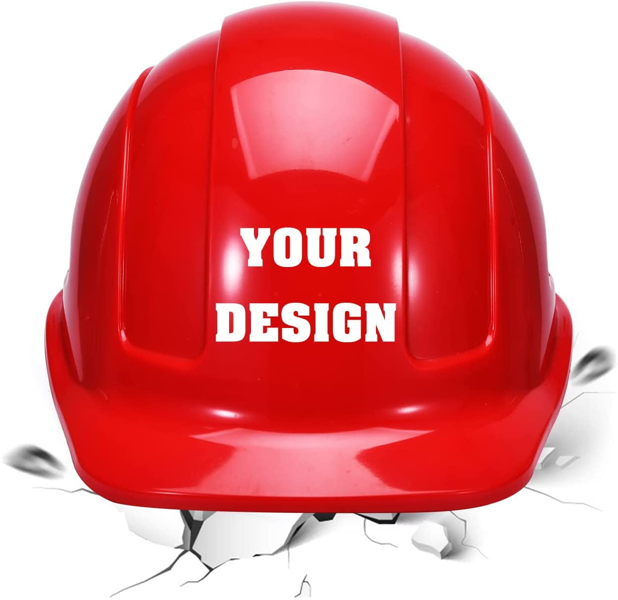 Safety Hard Hat Customize Logo Protective Head Outdoor Work Hat (White ...