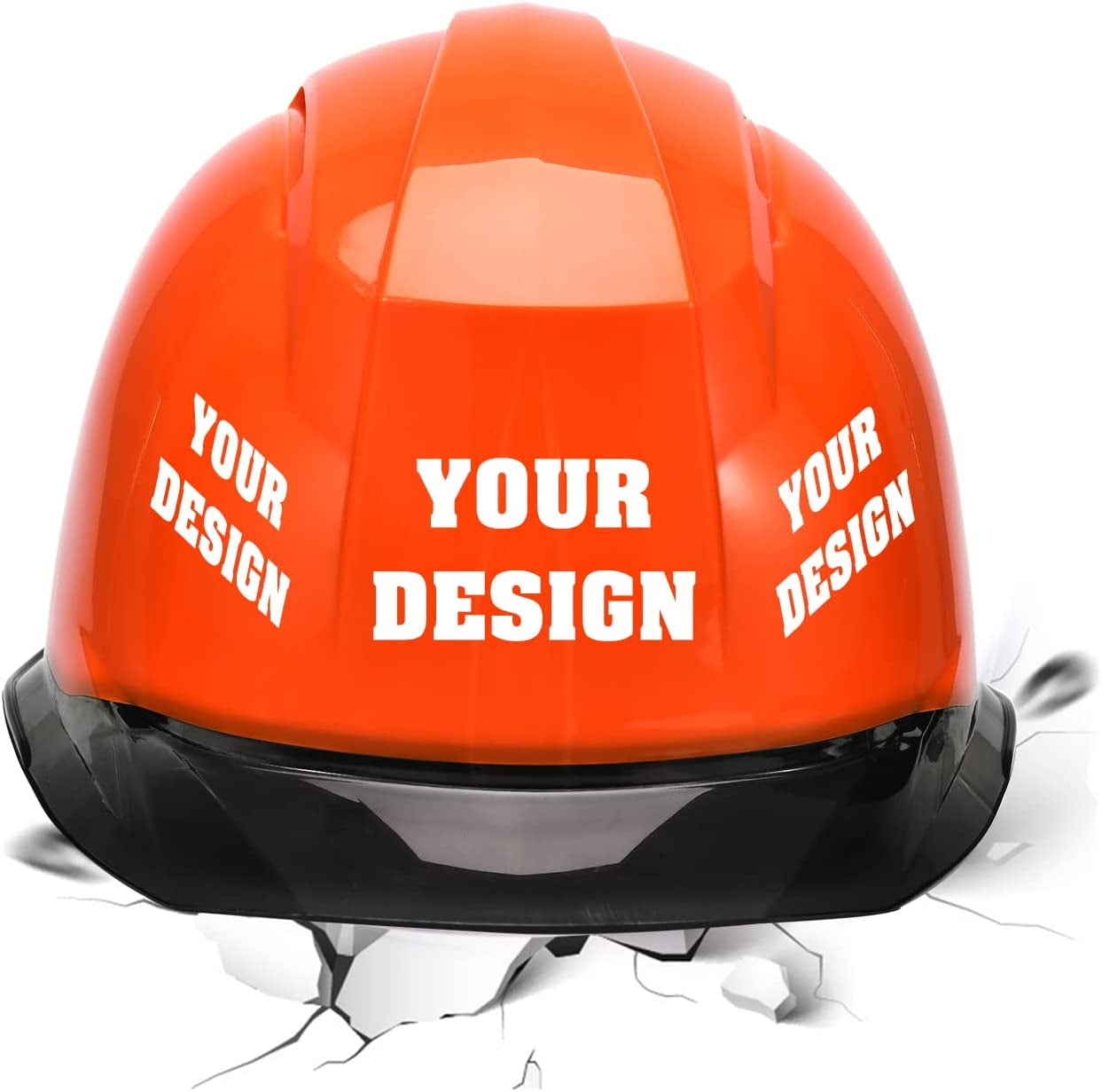 Safety Hard Hat Customize Logo Protective Head Outdoor Work Hat (White ...