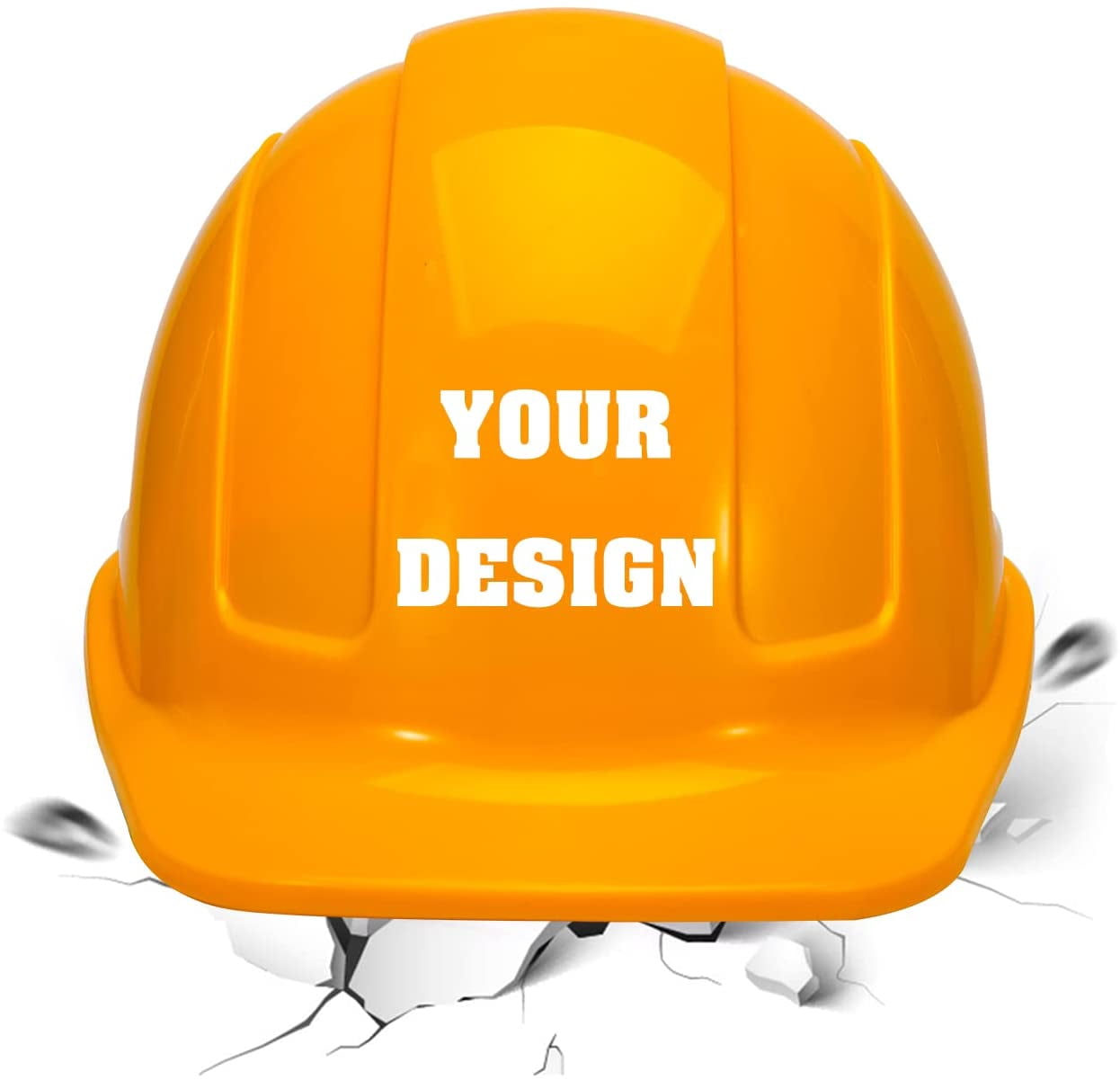 Safety Hard Hat Customize Logo Protective Head Outdoor Work Hat (White ...