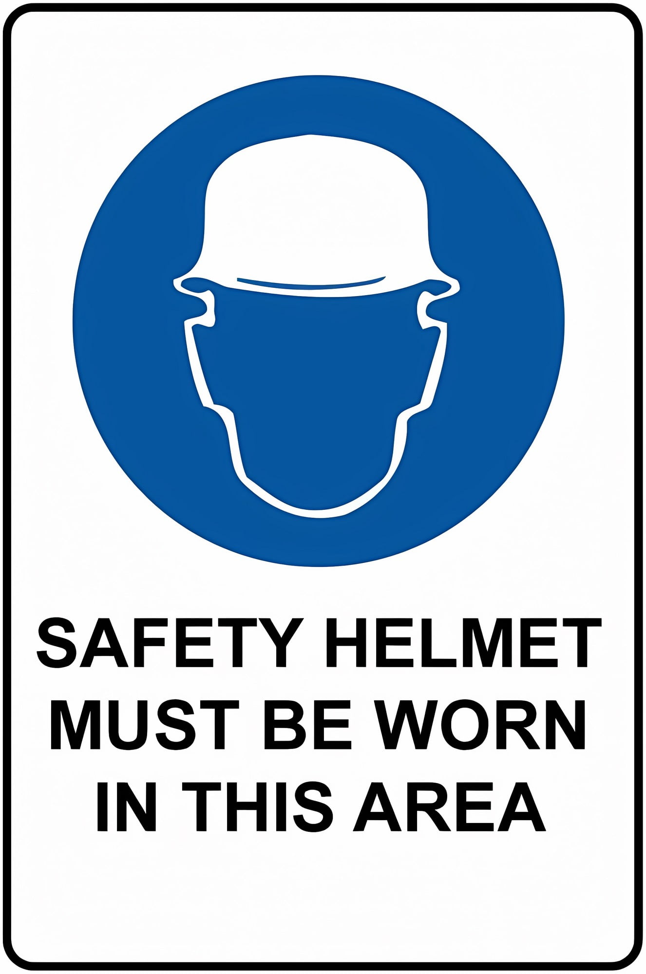 Safety Helmet Must Be Worn In This Area Metal Tin Sign - 8"x12 ...
