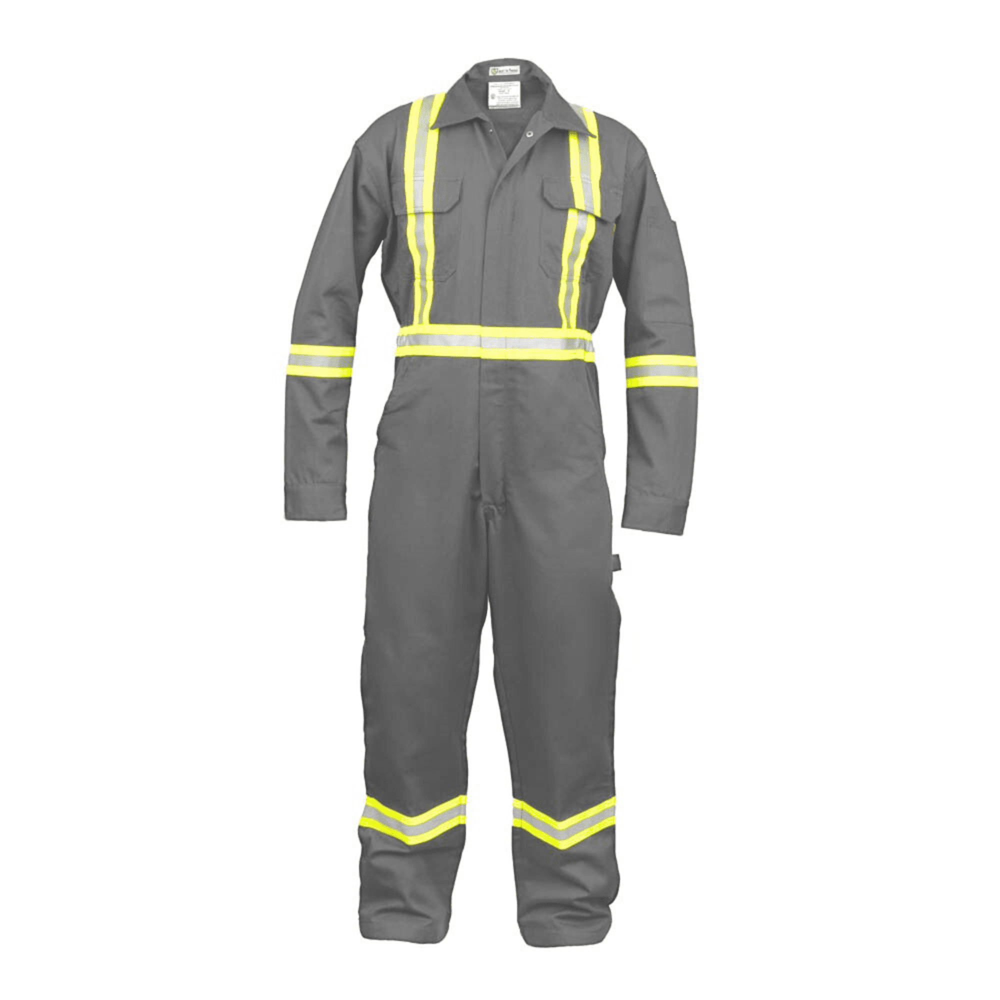 Safety Hi Vis Coverall with Leg Zipper – 100% Cotton, 7 oz (Small ...