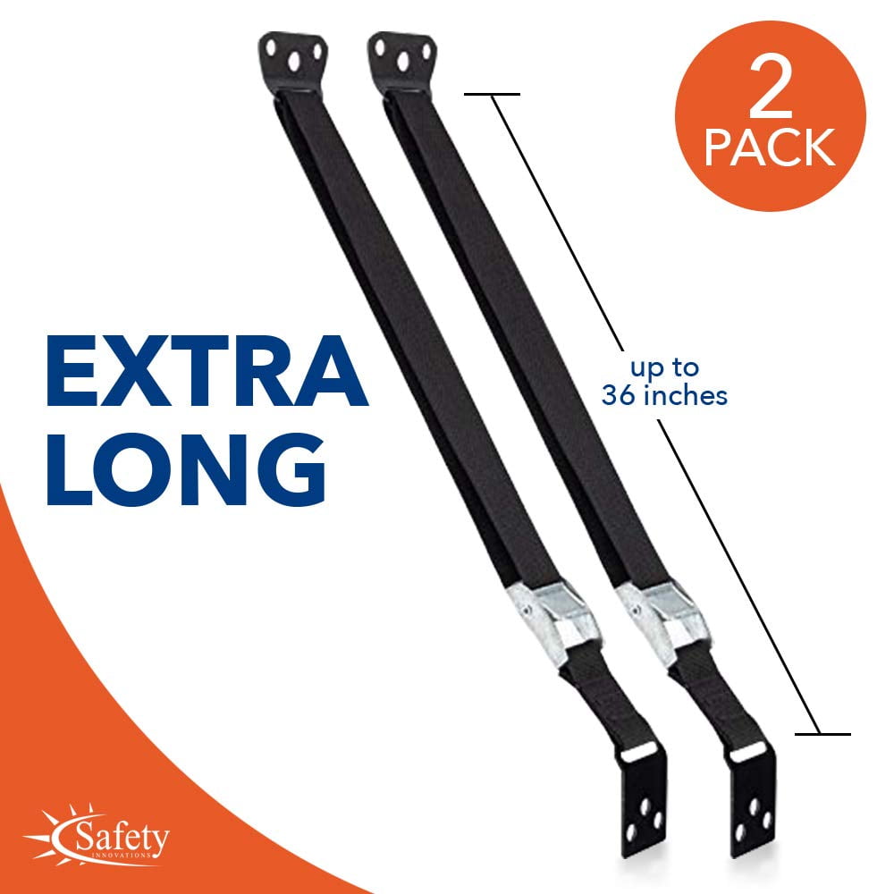Safety Innovations Heavy Duty Anti-Tip Furniture and TV Straps, Black ...