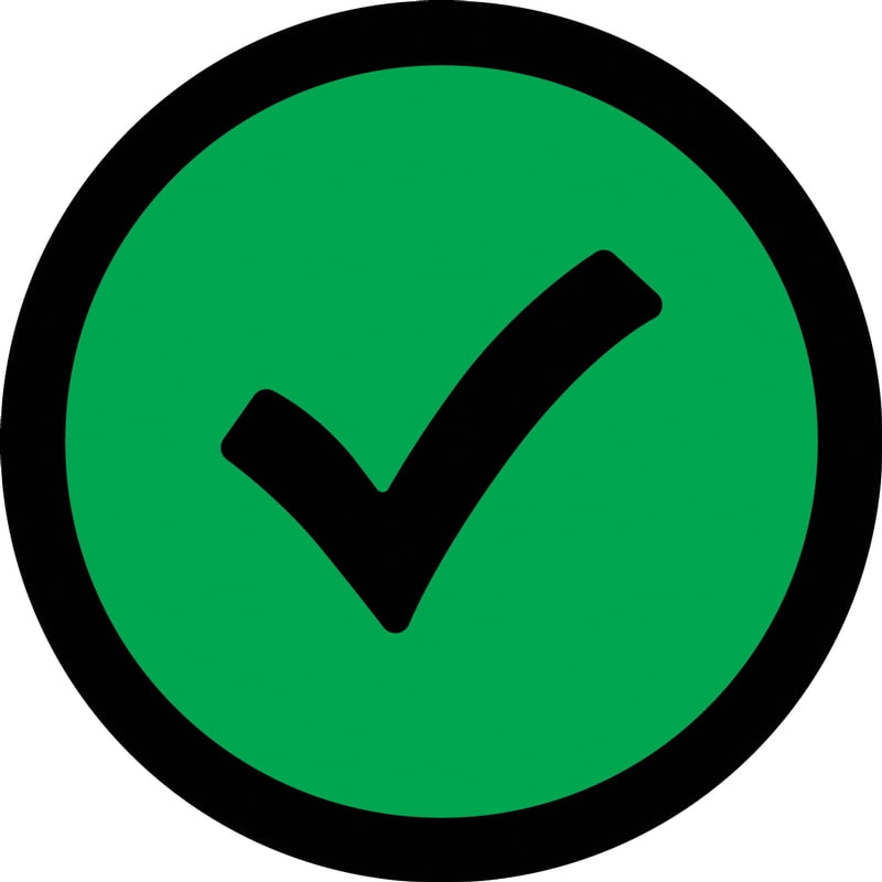 Safety Label Check Mark Symbol Aluminum 12 Inch Uv Ink Printed For ...