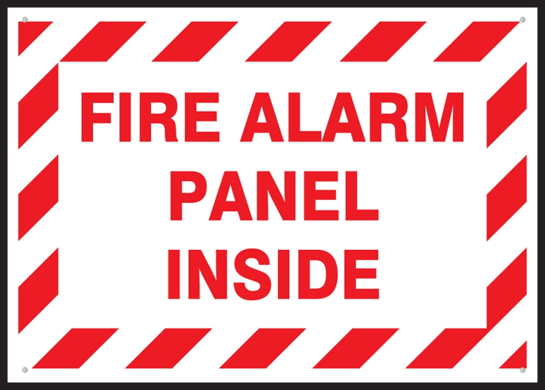 Safety Label Fire Alarm Panel Inside 8 X 12 Inches Rust Free . Aluminum ...