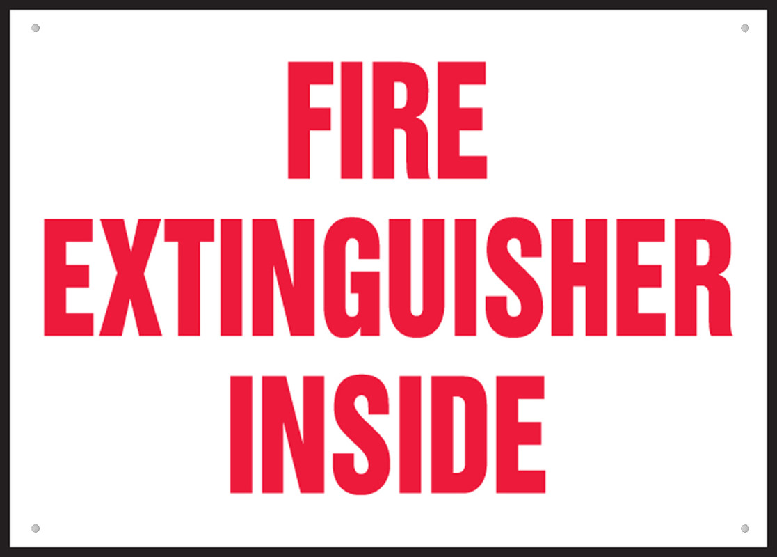 Safety Label Fire Extinguisher Inside Signs Outdoor, Uv Printed ...
