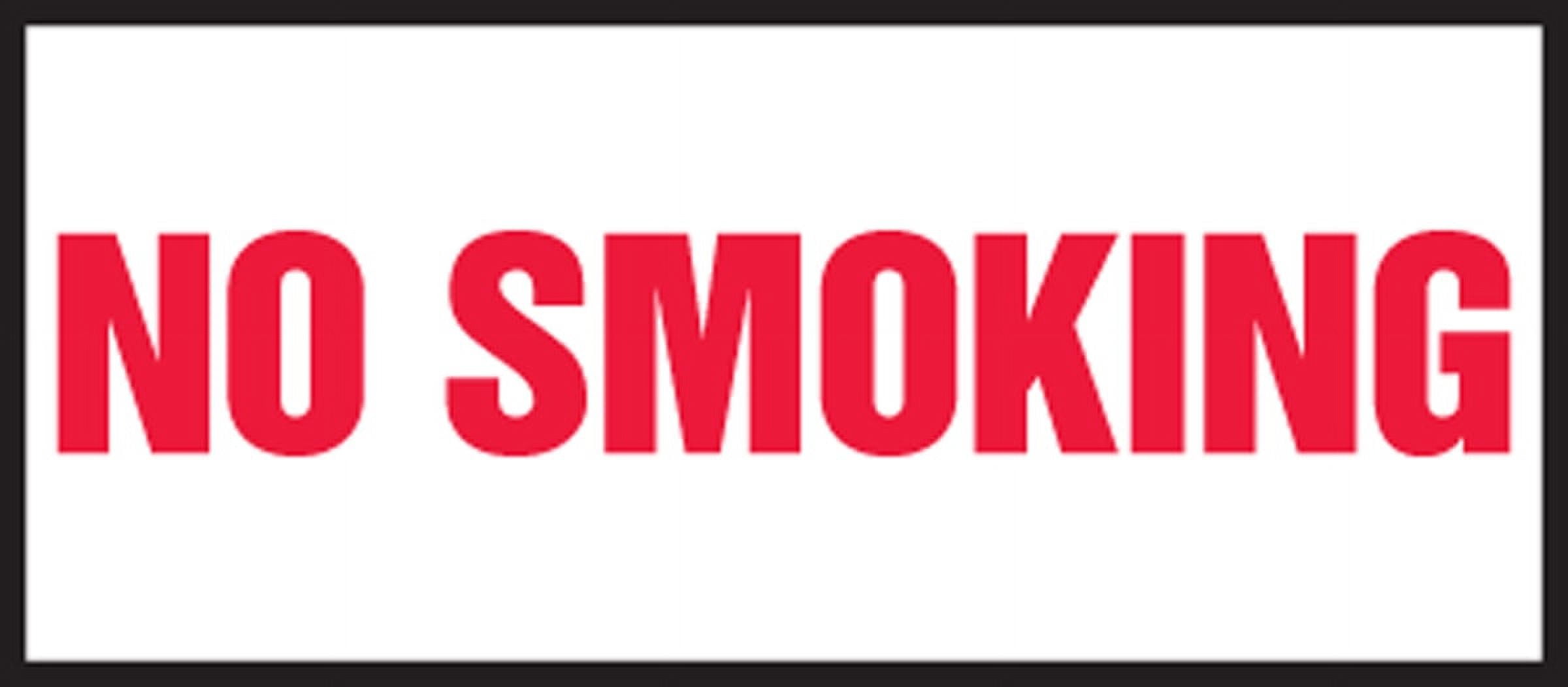Safety Label No Smoking Sign Stickers, 10X3 Inch Acrylic Plaque With ...