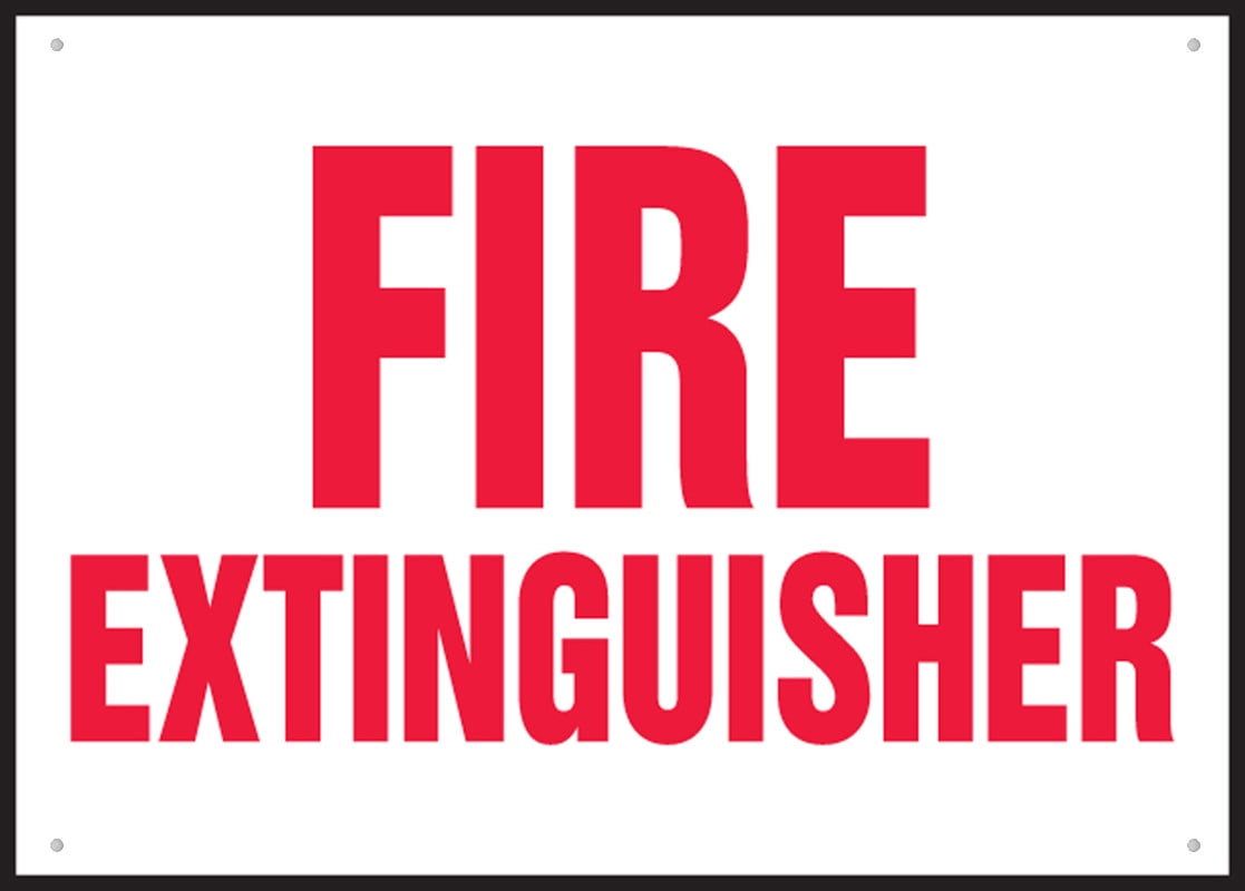 Safety Labels Fire Extinguisher 8X12 Inch Rust Free Aluminum,Uv Ink ...