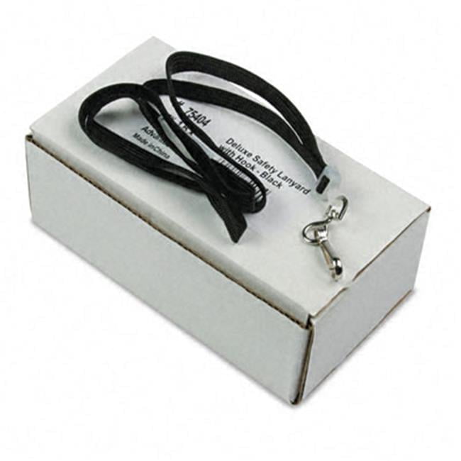 Safety Lanyard for ID Cards/Badges J-Hook Style 36 Black 24 per Box ...
