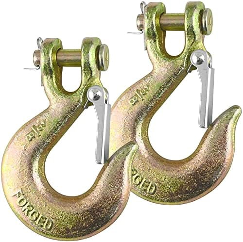 Safety Latch Hook 3/8 inch Clevis Slip Hook with Latch Grade 70 Forged ...