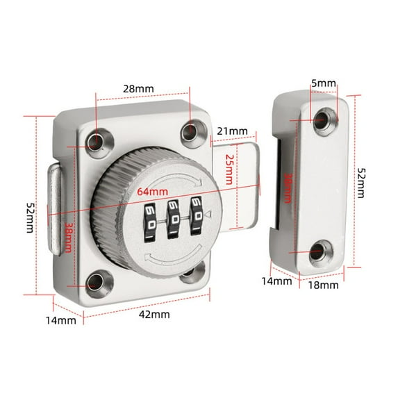 Safety Lock Combination Lock Double-Way Adjustability Easy Mounting ...