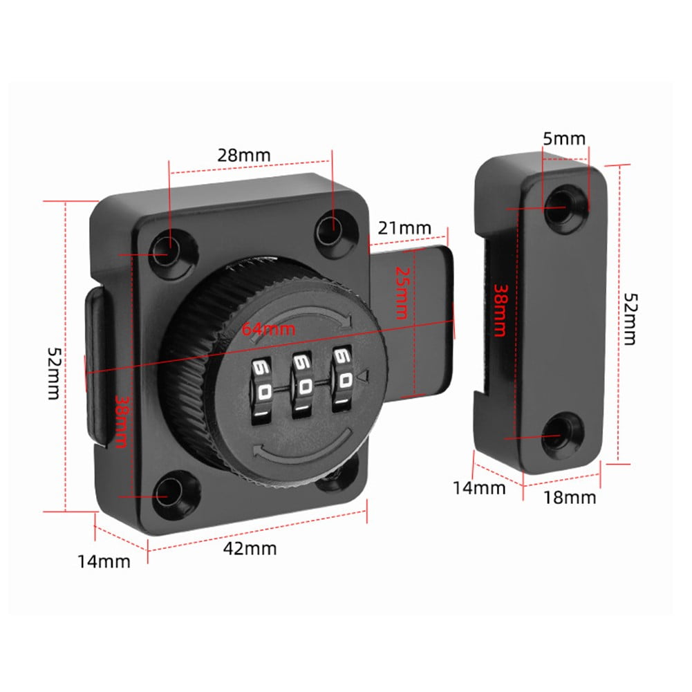 Safety Lock Combination Lock Double-Way Adjustability Easy Mounting ...