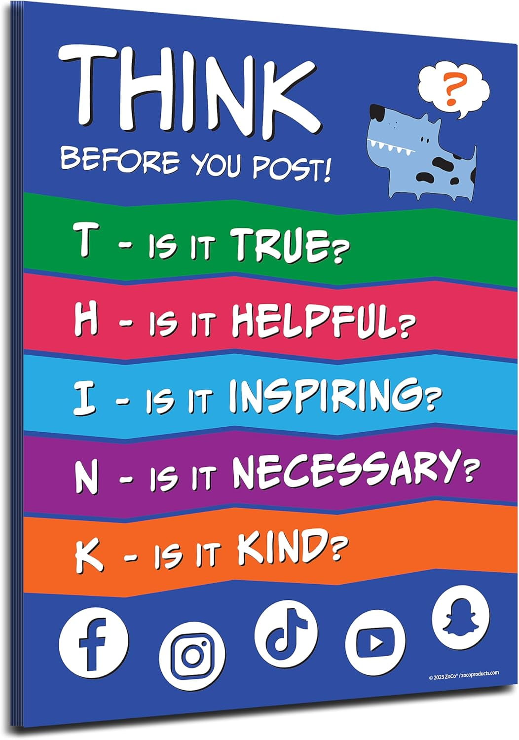 Safety Magnets THINK Before You Post Poster (10 Pack) — Stop Bullying ...