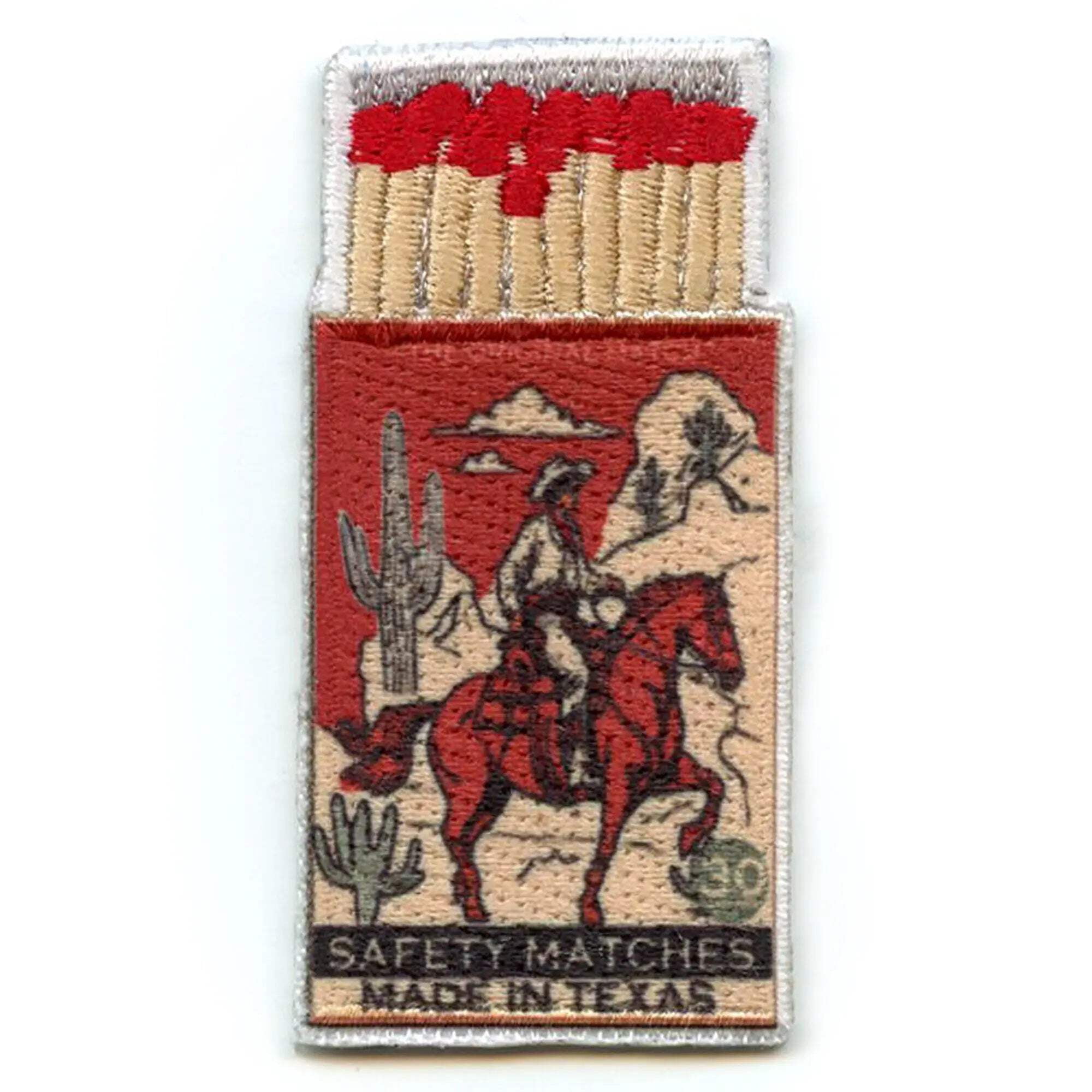 Safety Matches Patch Made in Texas Embroidered Iron On - Walmart.com