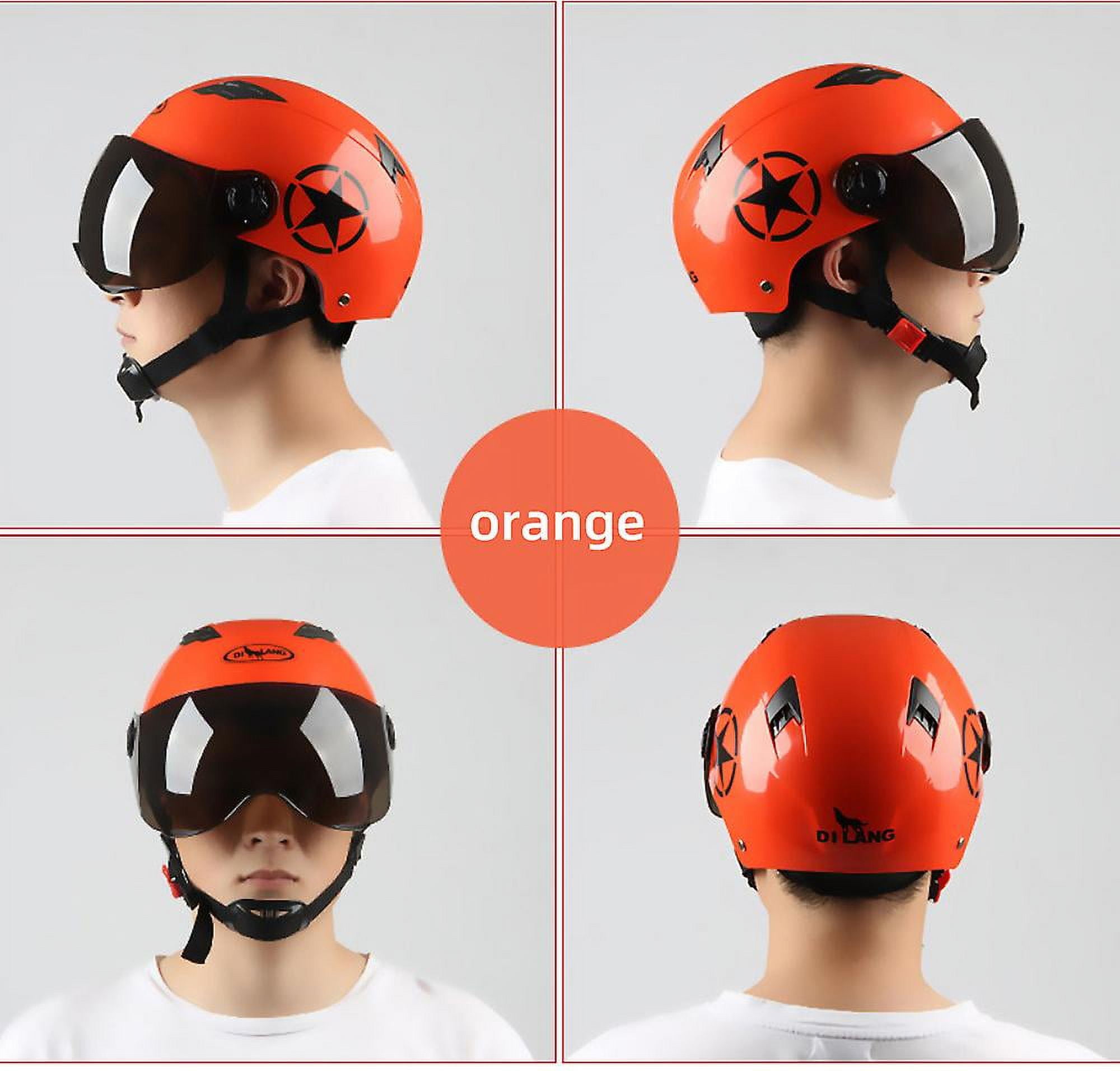 Safety Motorcycle Helmet Scooter Bike Open Face Half Baseball Cap Anti ...