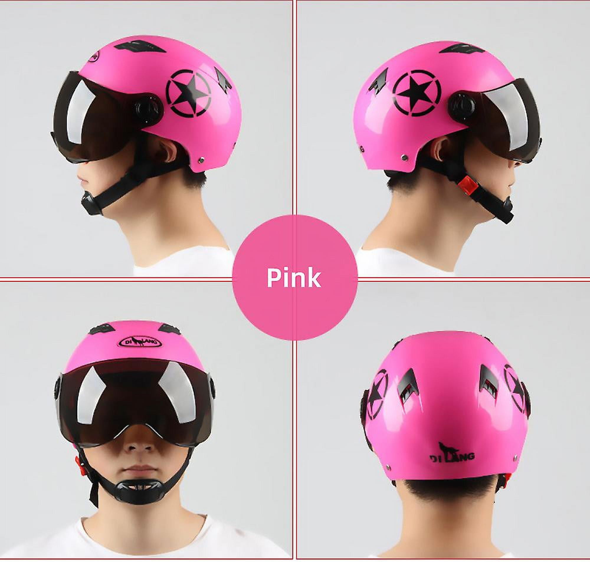 Safety Motorcycle Helmet Scooter Bike Open Face Half Baseball Cap Anti ...