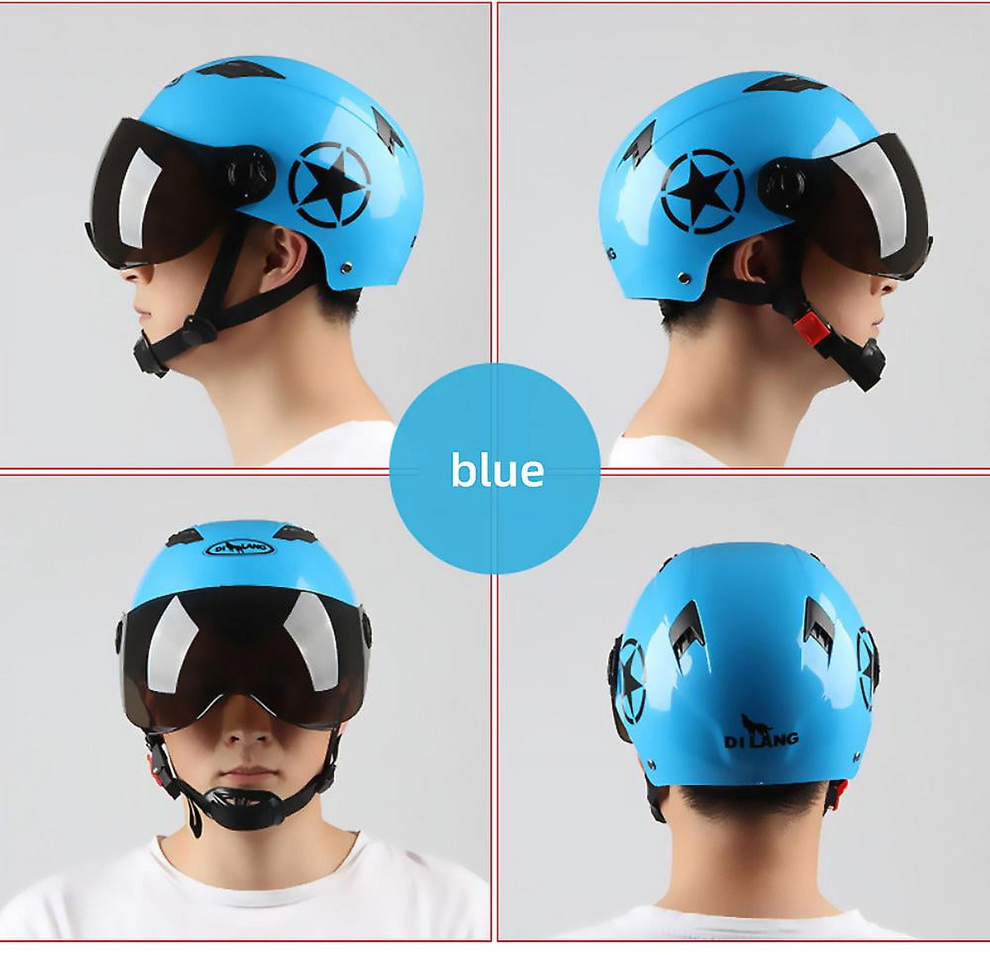 Safety Motorcycle Helmet Scooter Bike Open Face Half Baseball Cap Anti-UV Safety Hard Hat ...