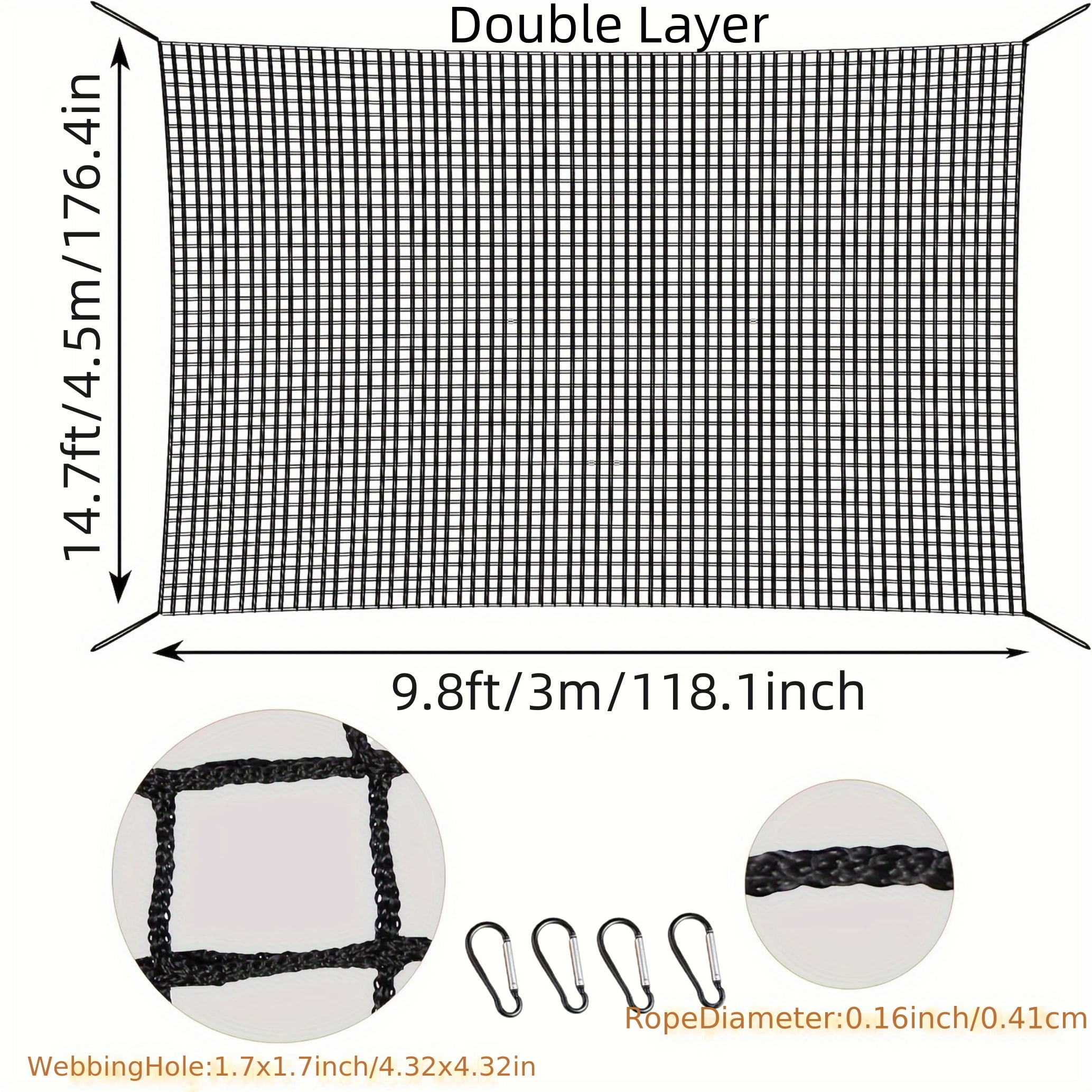 Safety Net, Climbing Cargo Net, Playground Safety Net, Back Yard net ...