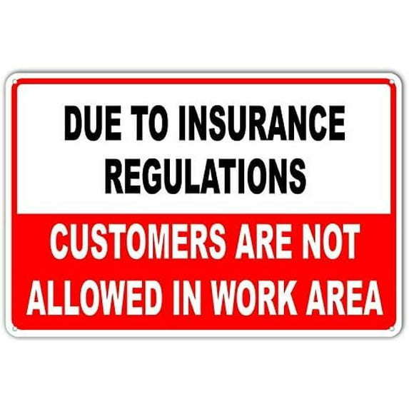 Safety Notice Sign Street Road Warning Due to Insurance Regulations ...