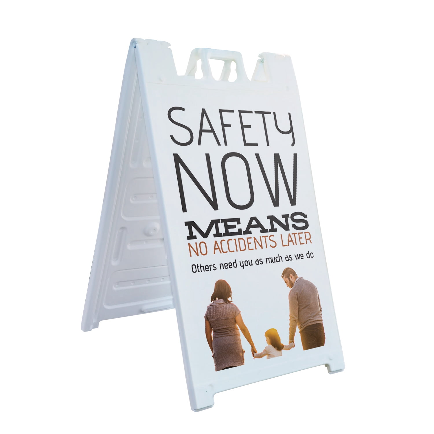 Safety Now Means No Accidents Later 24" x 36" Double Sided A-Frame ...