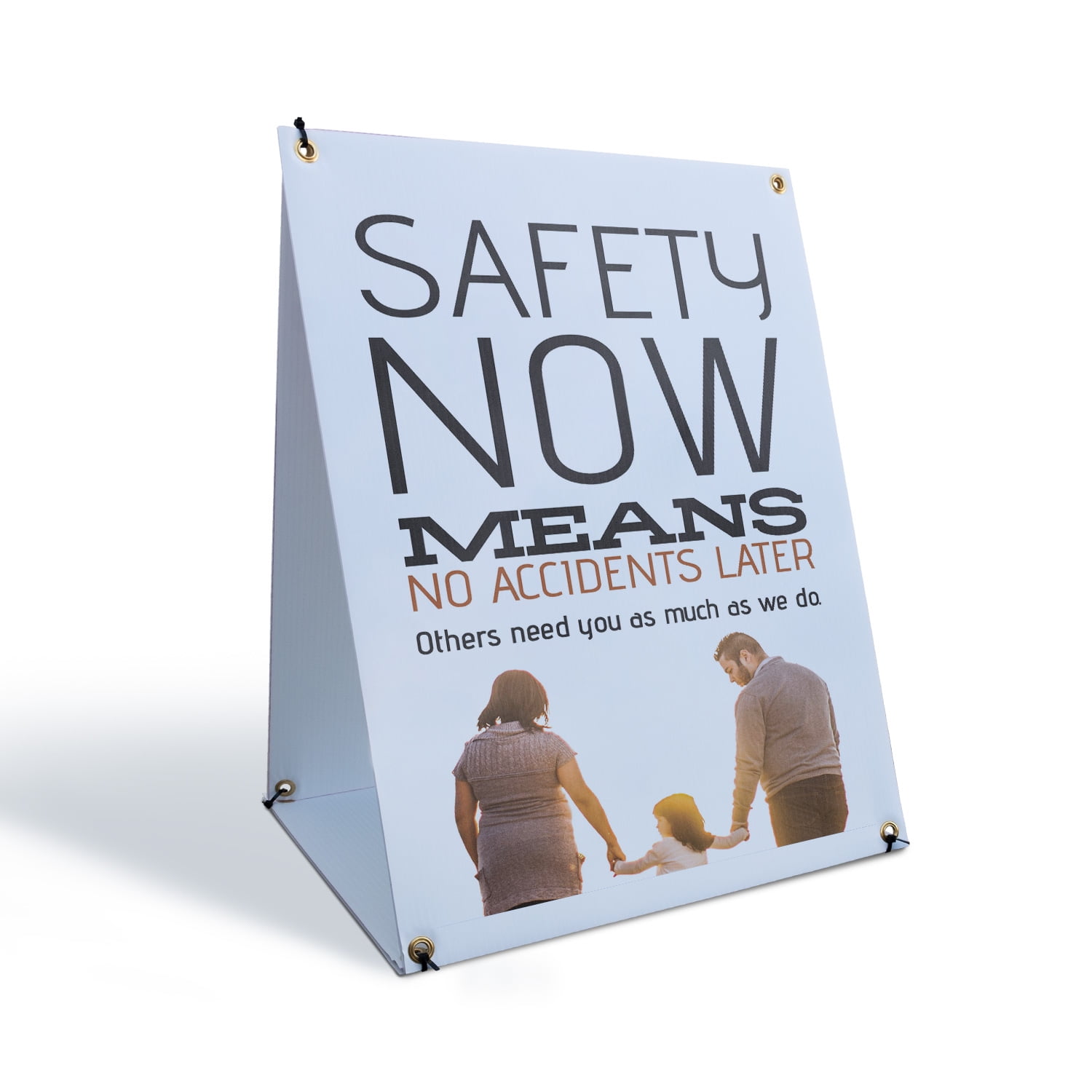 Safety Now Means No Accidents Later Sidewalk Sign 18 Inch x 24 Inch A ...