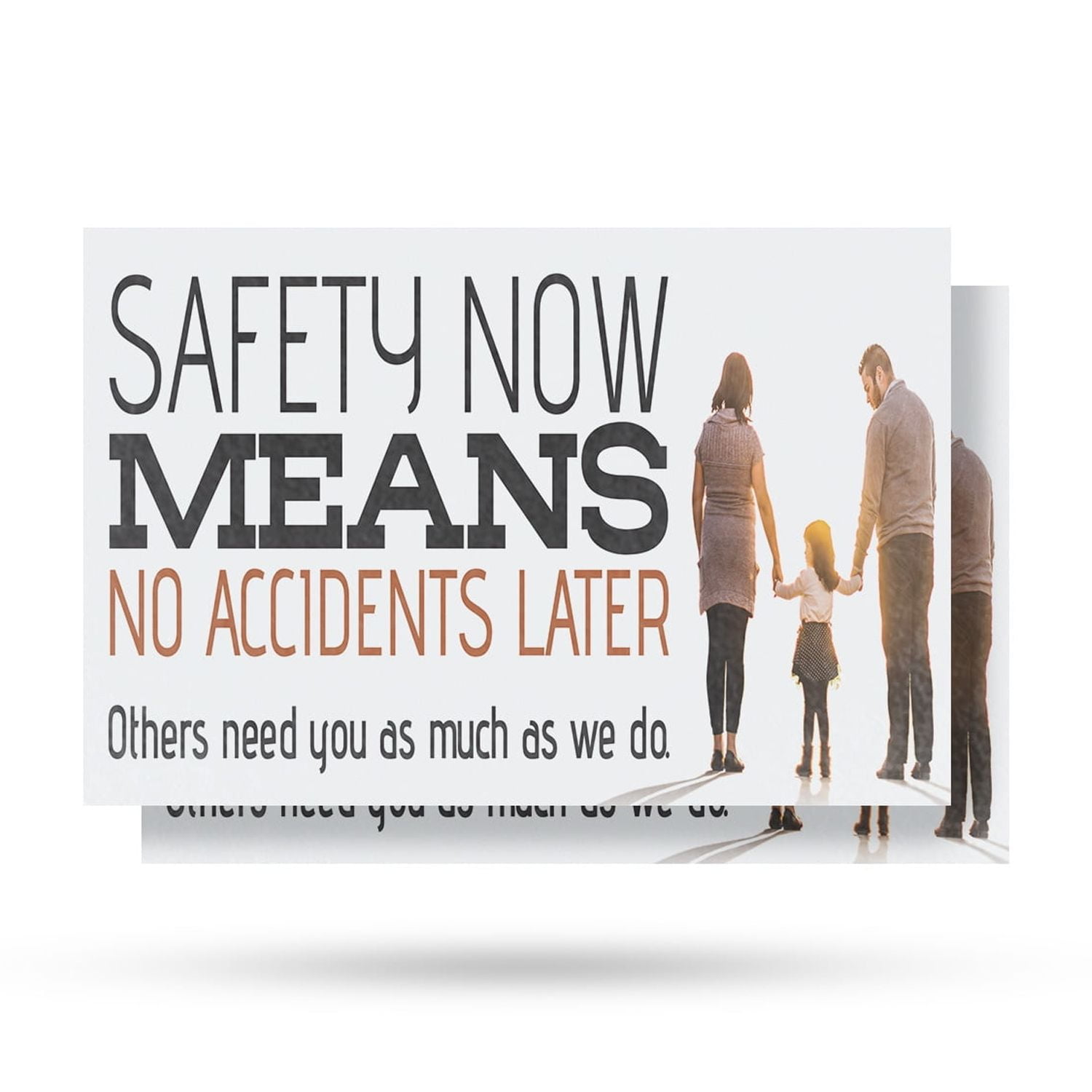 Safety Now Means No Accidents Later Vinyl Decal 2 Pack of 12 Inch x 16 ...