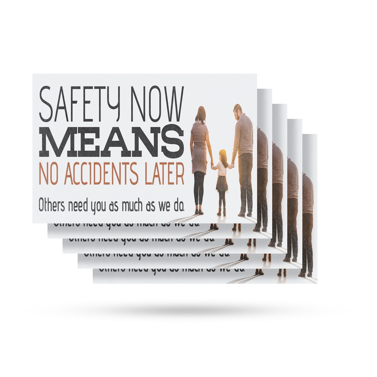 Safety Now Means No Accidents Later Vinyl Decal 5 Pack of 18 Inch x 24 ...