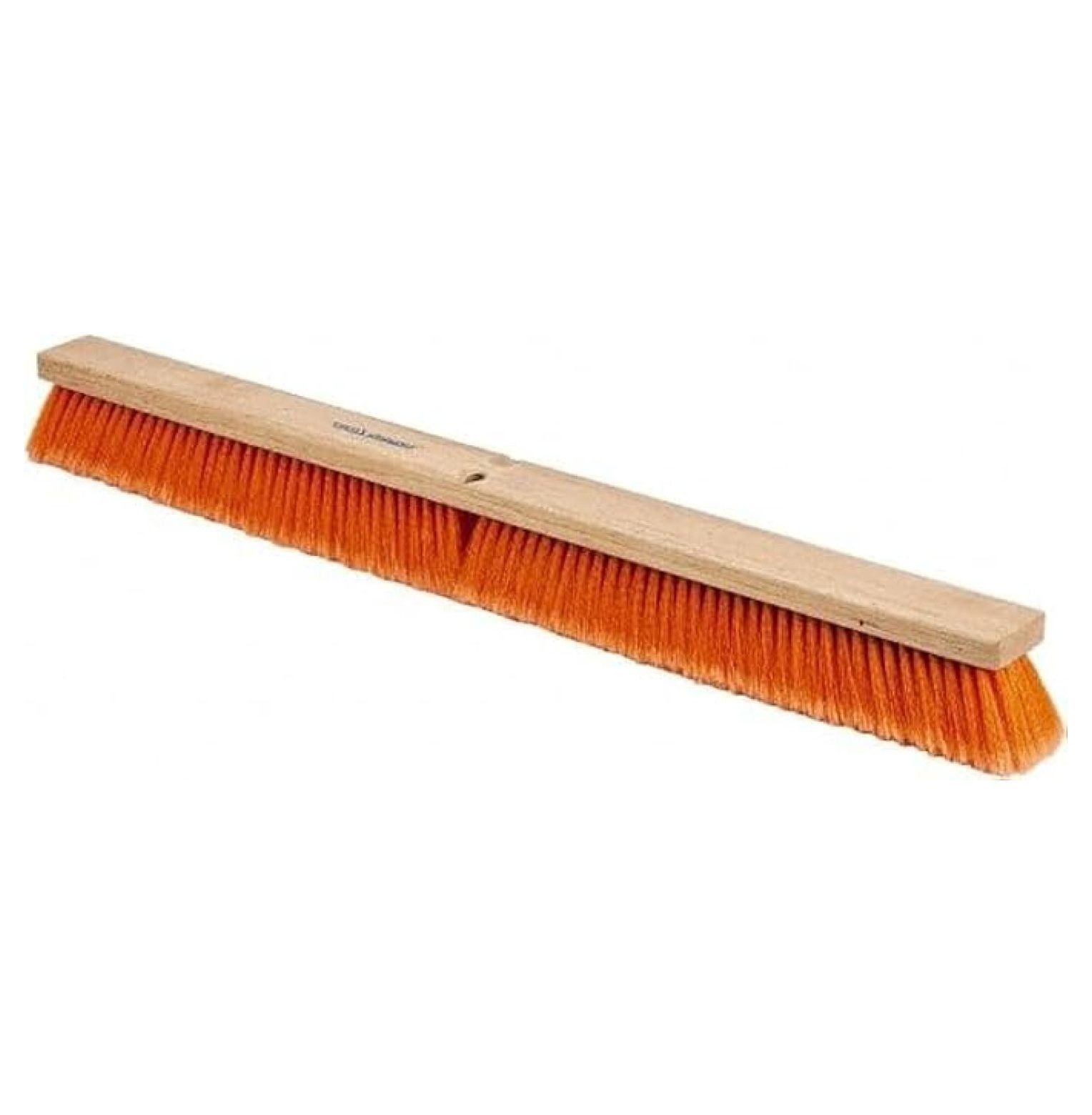 Safety Orange Push Broom Head with Threaded Wood Block: Extra-Wide 36 ...