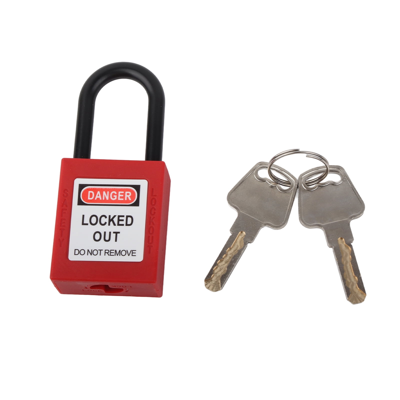Safety Padlock Red Durable Nylon High Hardness Lockout Tagout Keys ...