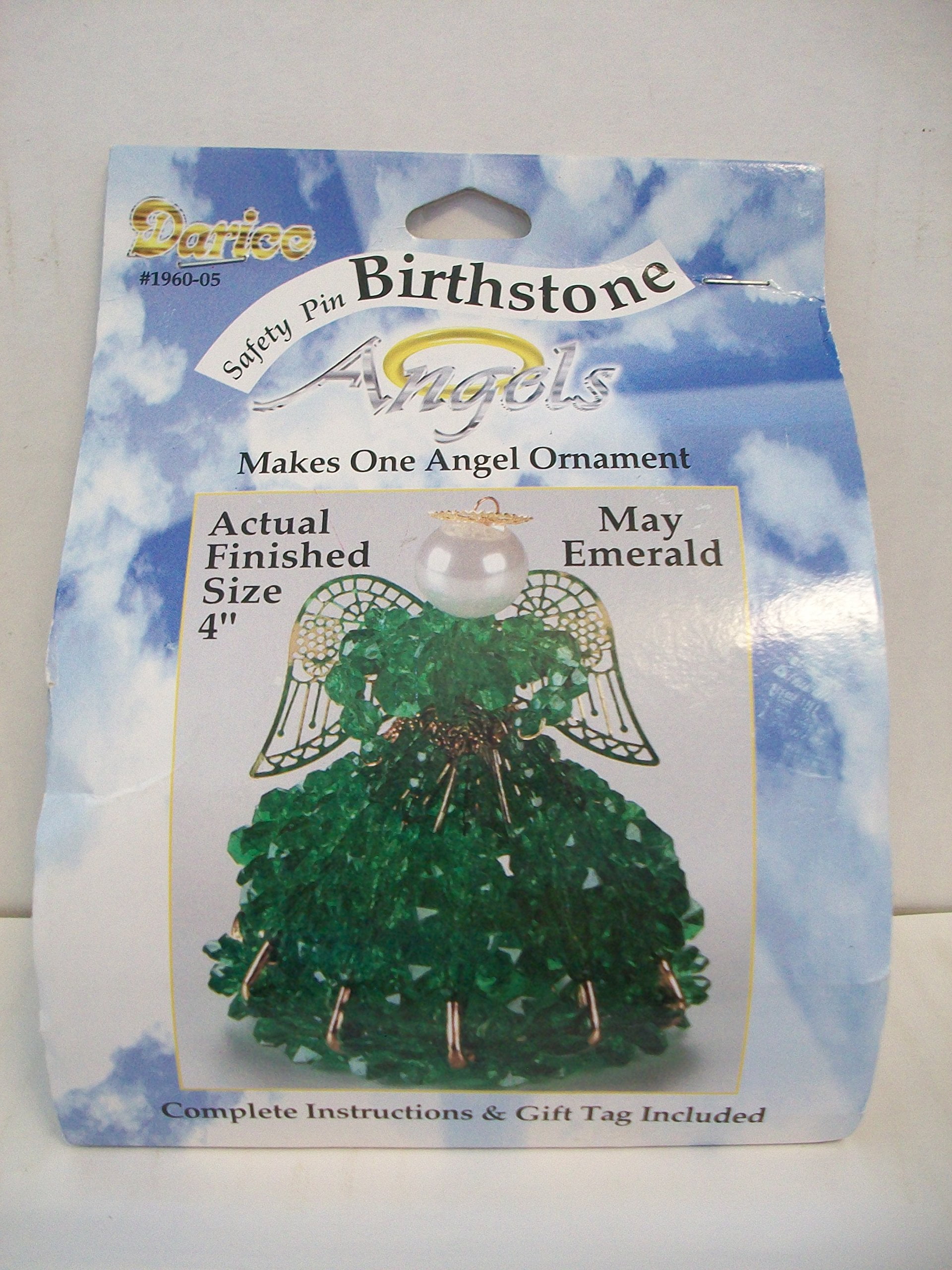 Safety Pin Angel Bead Kit and Crafts: May/ Emerald - Walmart.com