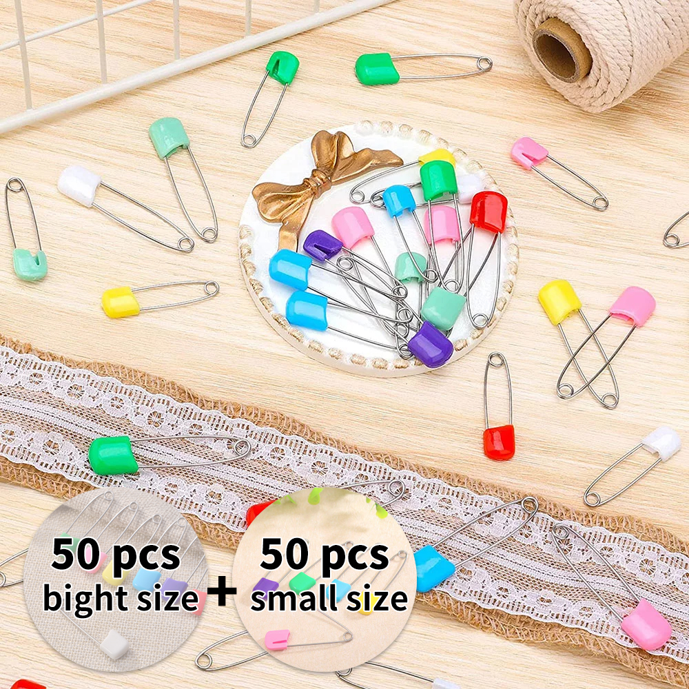 Collins Curved Basting Safety Pins Size 1 100pc - Walmart.com