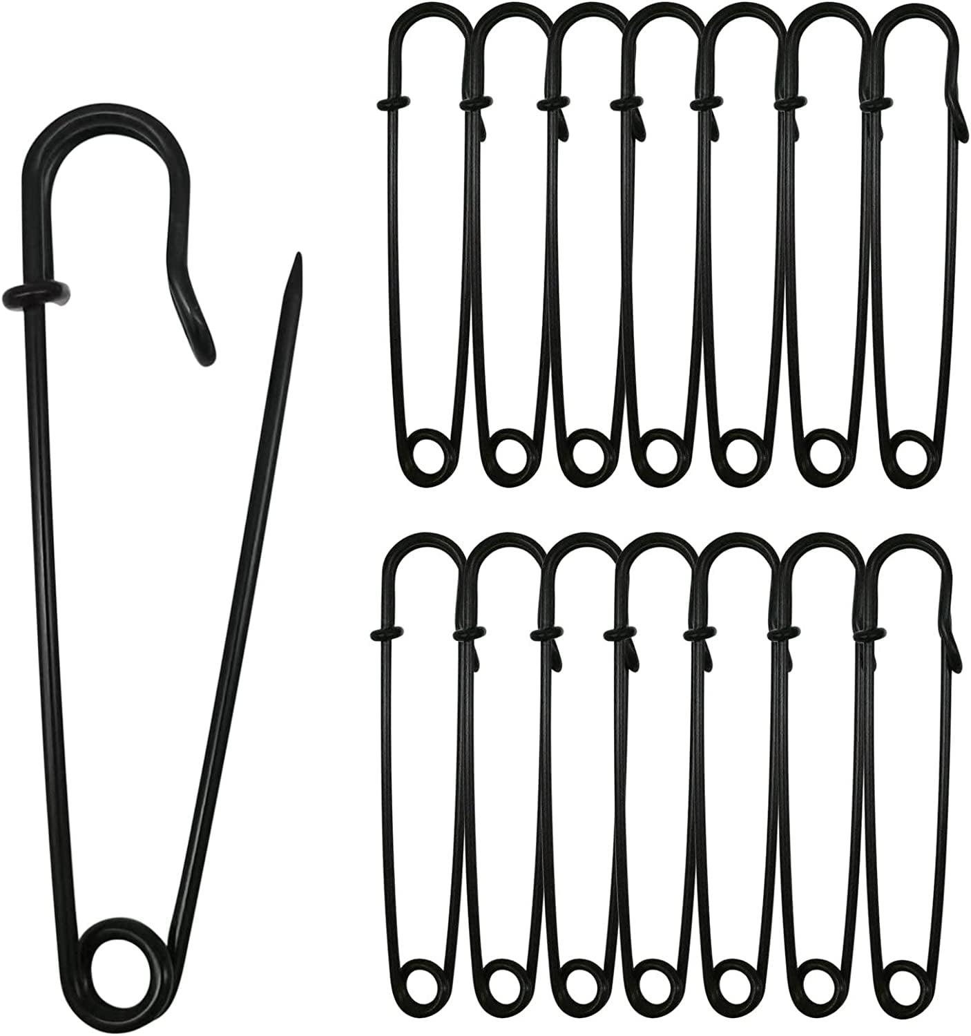Safety Pins (2022 New), 3" Large Safety Pins Pack of 30 for Clothes ...