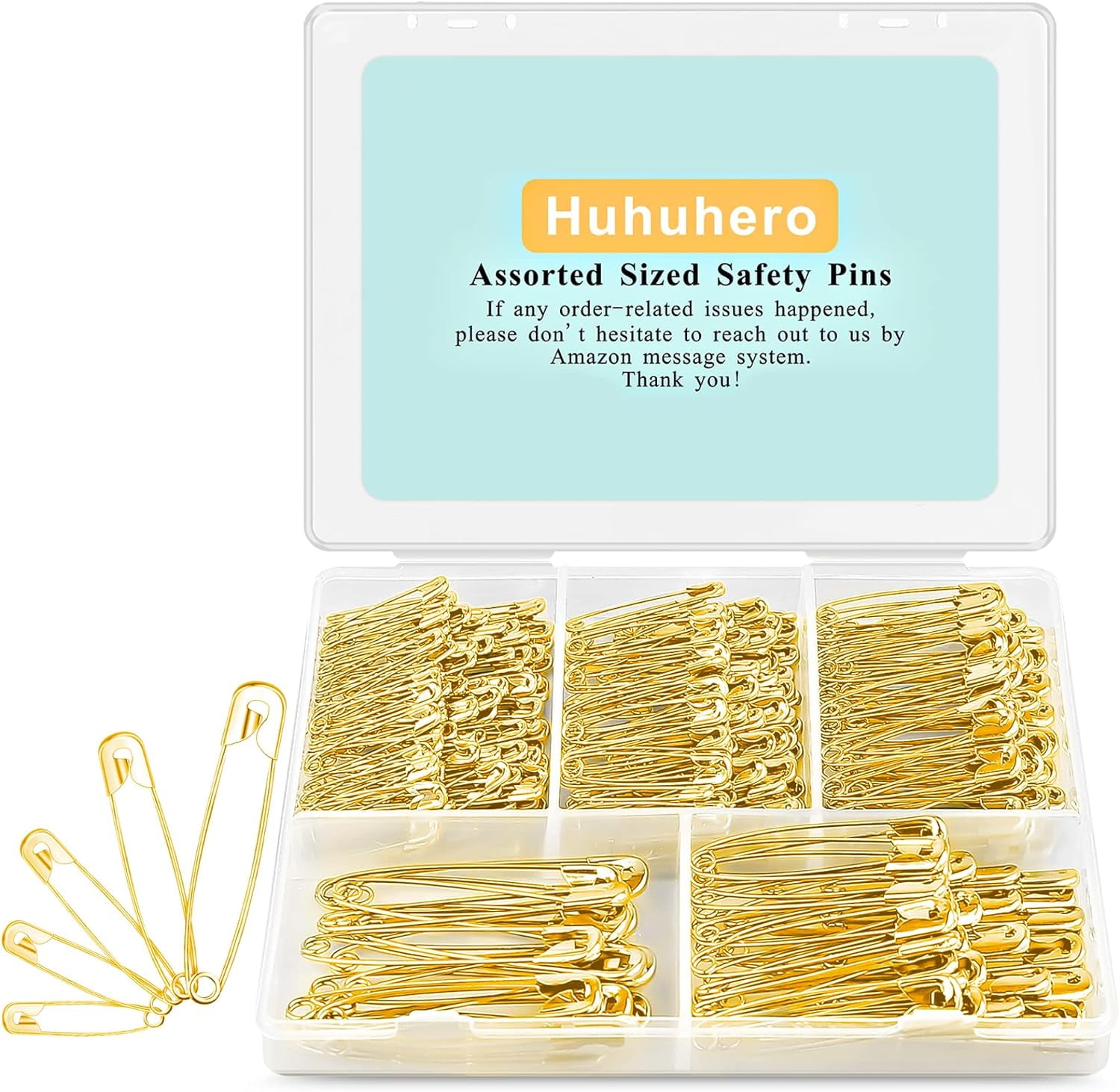 Safety Pins Assorted, many Different Sizes Small and Large Safety Pins ...