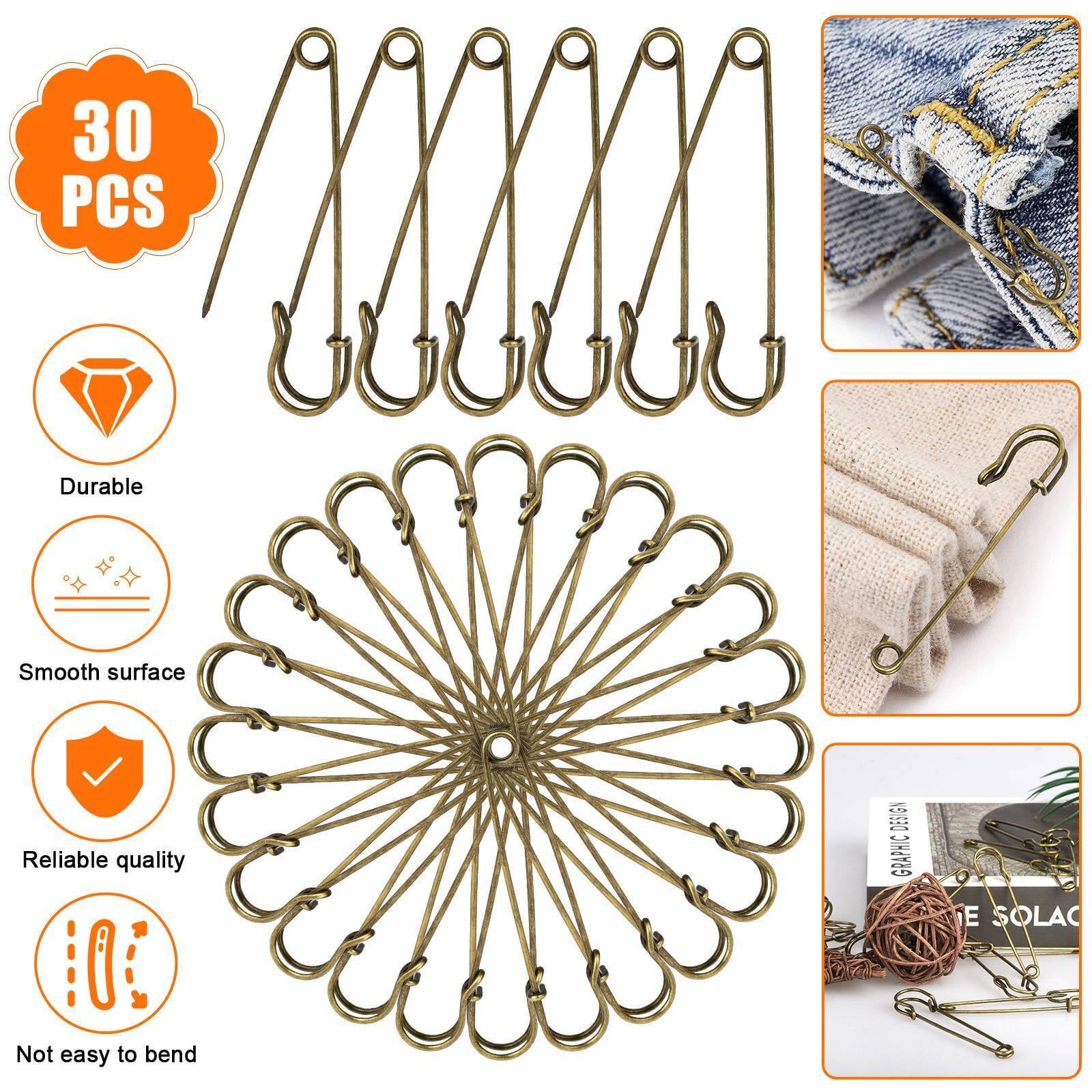 Safety Pins Extra Large 2.76" Diapers Sewing DIY Crafting Jewelry ...