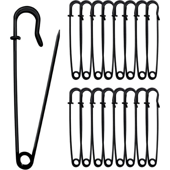 Safety Pins (Upgraded), 4" Large Safety Pin Pack of 15 for Clothes ...