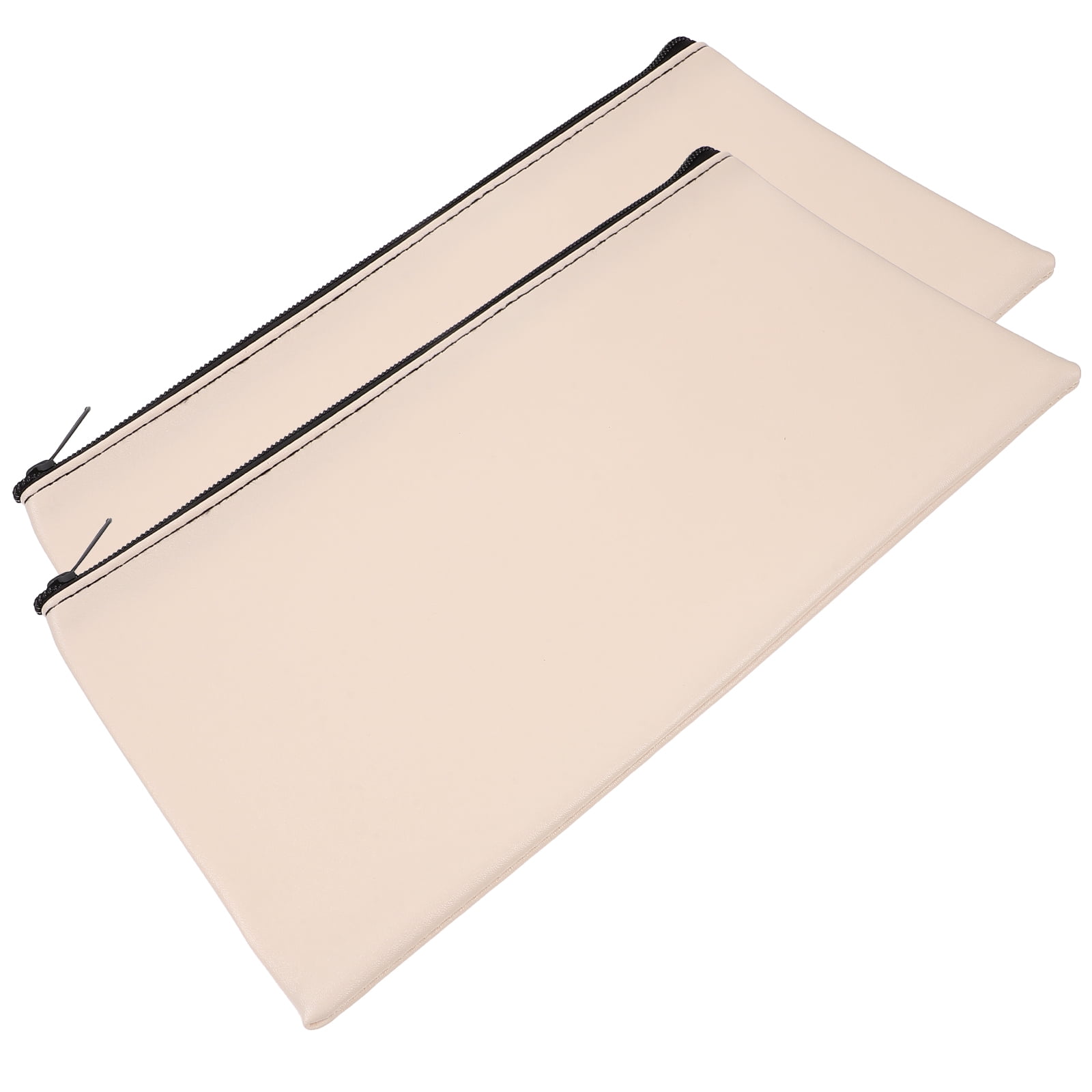 Safety Pouch The Pu Leather Bill Bag Cash Deposit Storage 2pcs Packed ...