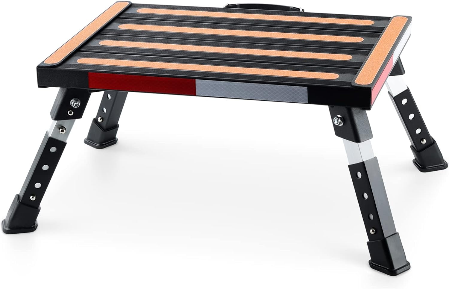 Safety RV Steps, Height Adjustable Folding Platform Step with 17" X 12 ...