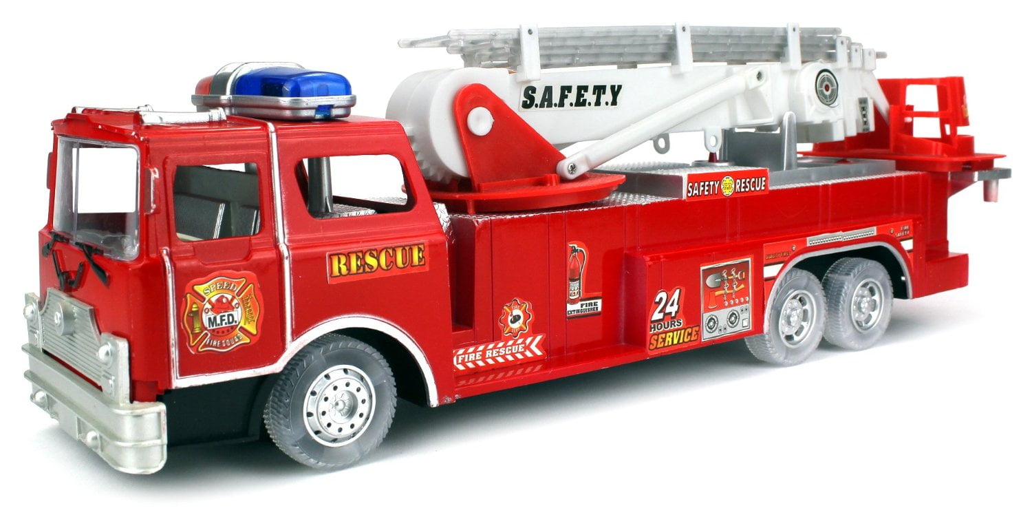 Safety Rescue Fire Truck Battery Operated Bump and Go Children's Kid's ...