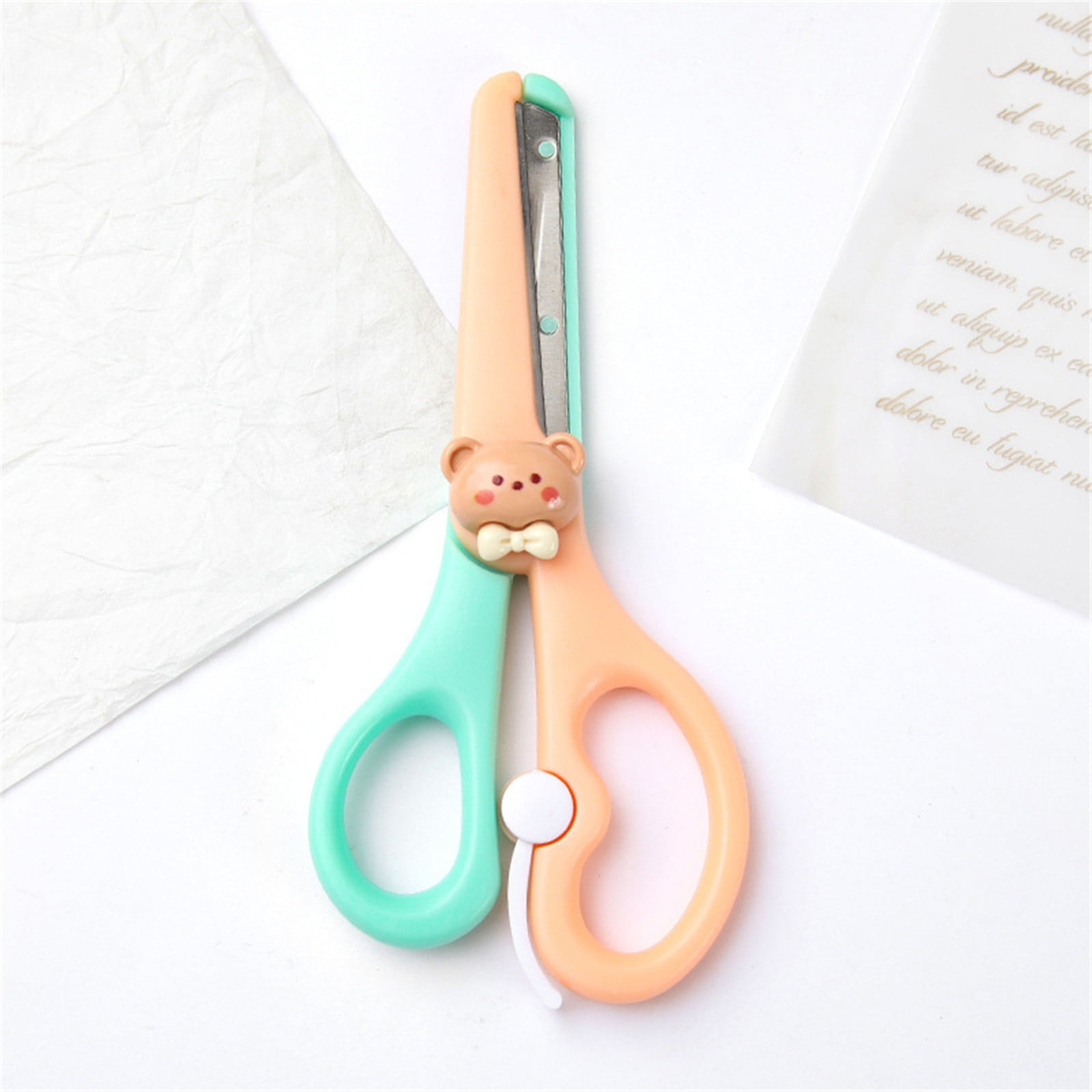 Safety Scissors Bear Clearance! Left Handed Scissor with Cap Blunt Tip ...