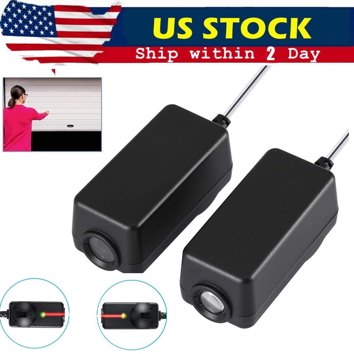 Safety Sensor Beam Eyes Fits 41A5034 Liftmaster Garage Door Opener Usa ...