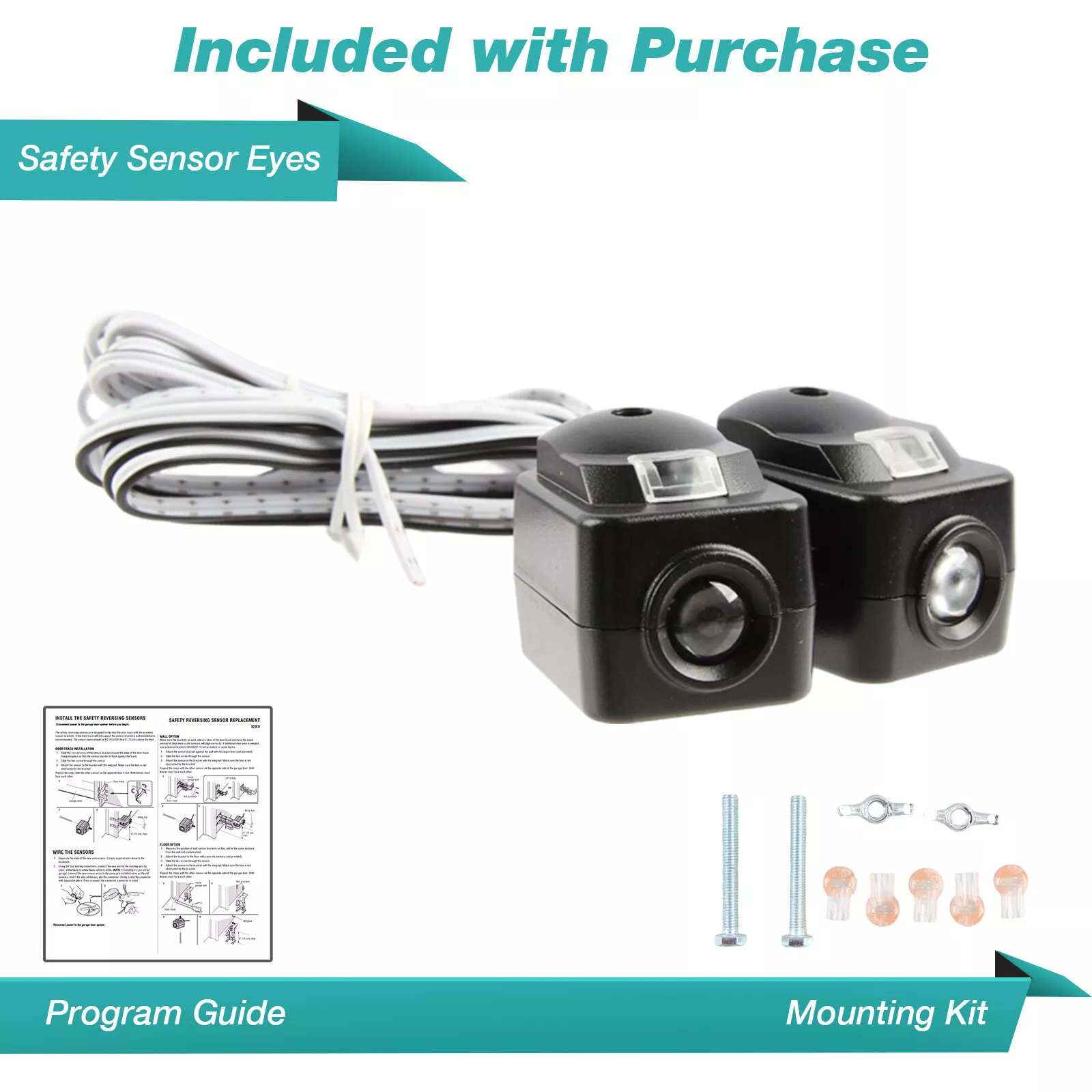 Safety Sensor Beam Eyes Only For 820Cb Liftmaster Chamberlain Garage ...