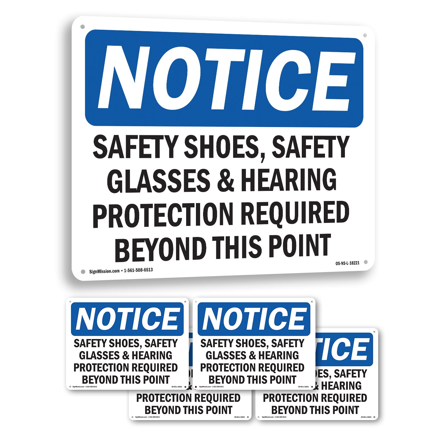 Safety Shoes Safety Glasses & Hearing Protection OSHA Notice Rigid ...
