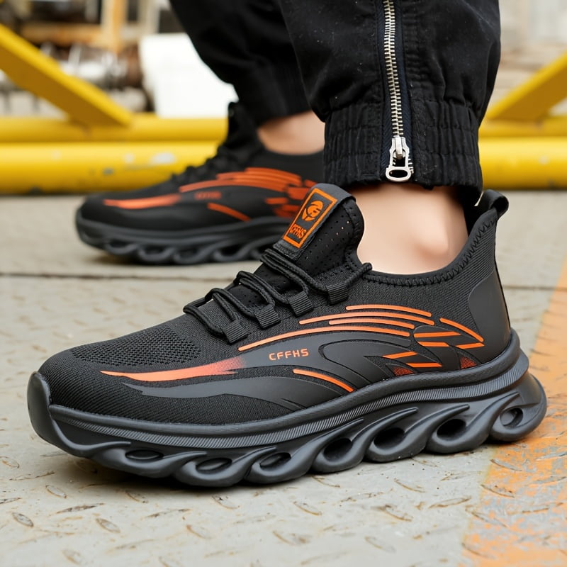 Safety Shoes with Steel Toe Cap - Puncture-Resistant, Slip-Resistant ...