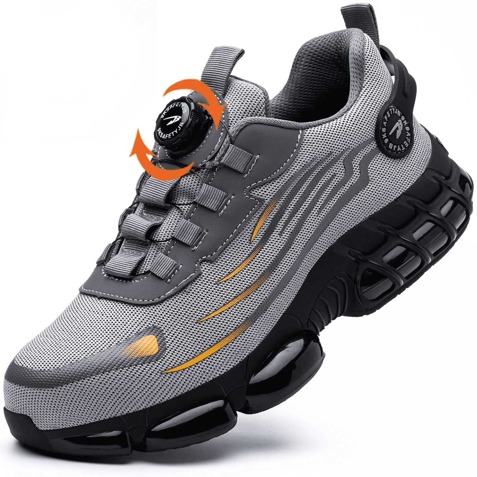 Safety Shoes Steel Toe Cap Shoes for Men Women Rotating Automatic ...