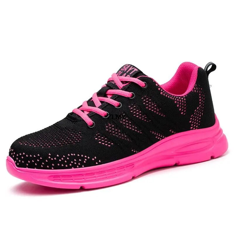 Safety Shoes Women Steel Toe Sneakers Breathable Lightweight Work Boots ...