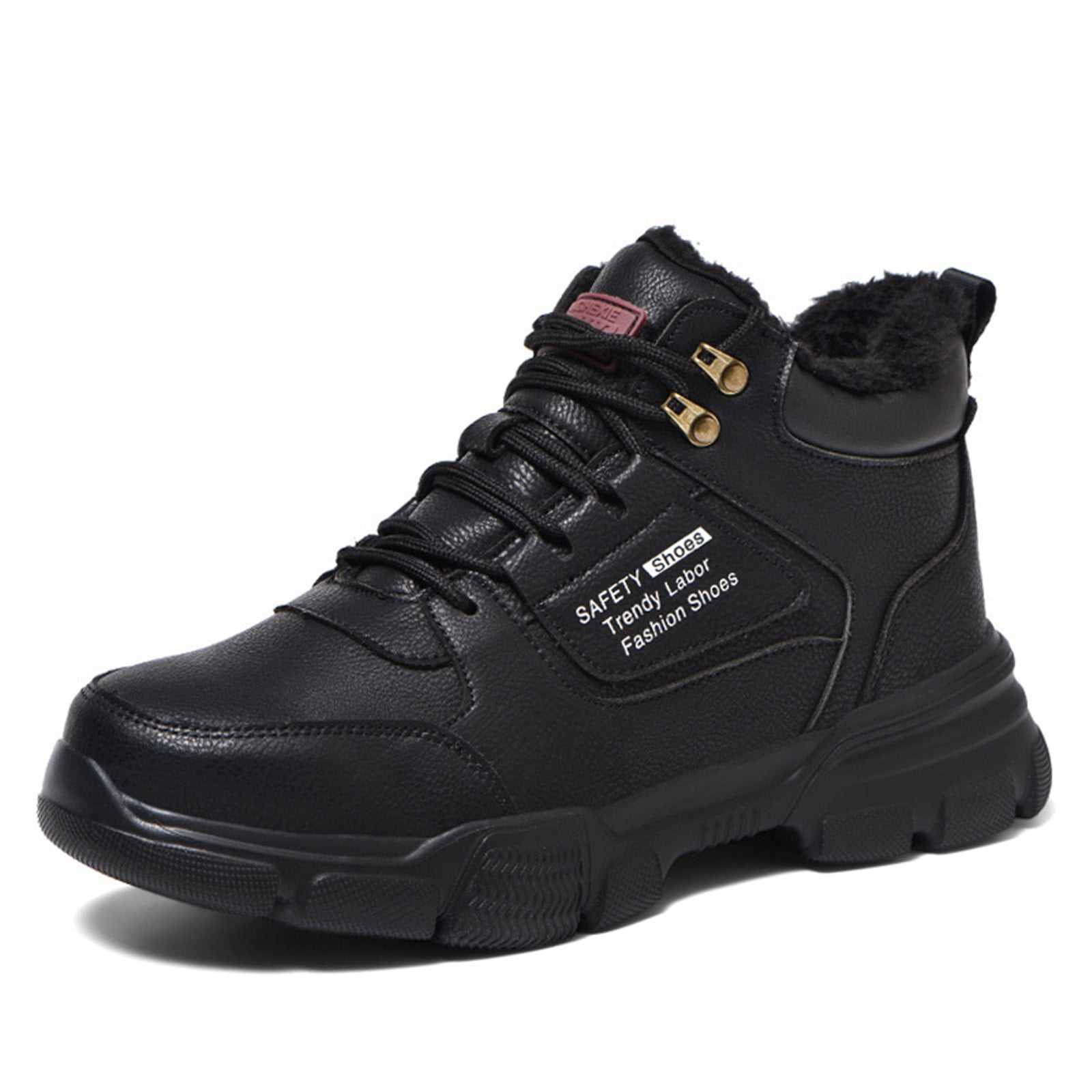 Safety Shoes for men Steel Toe Sneakers, Lightweight Leather Slip ...