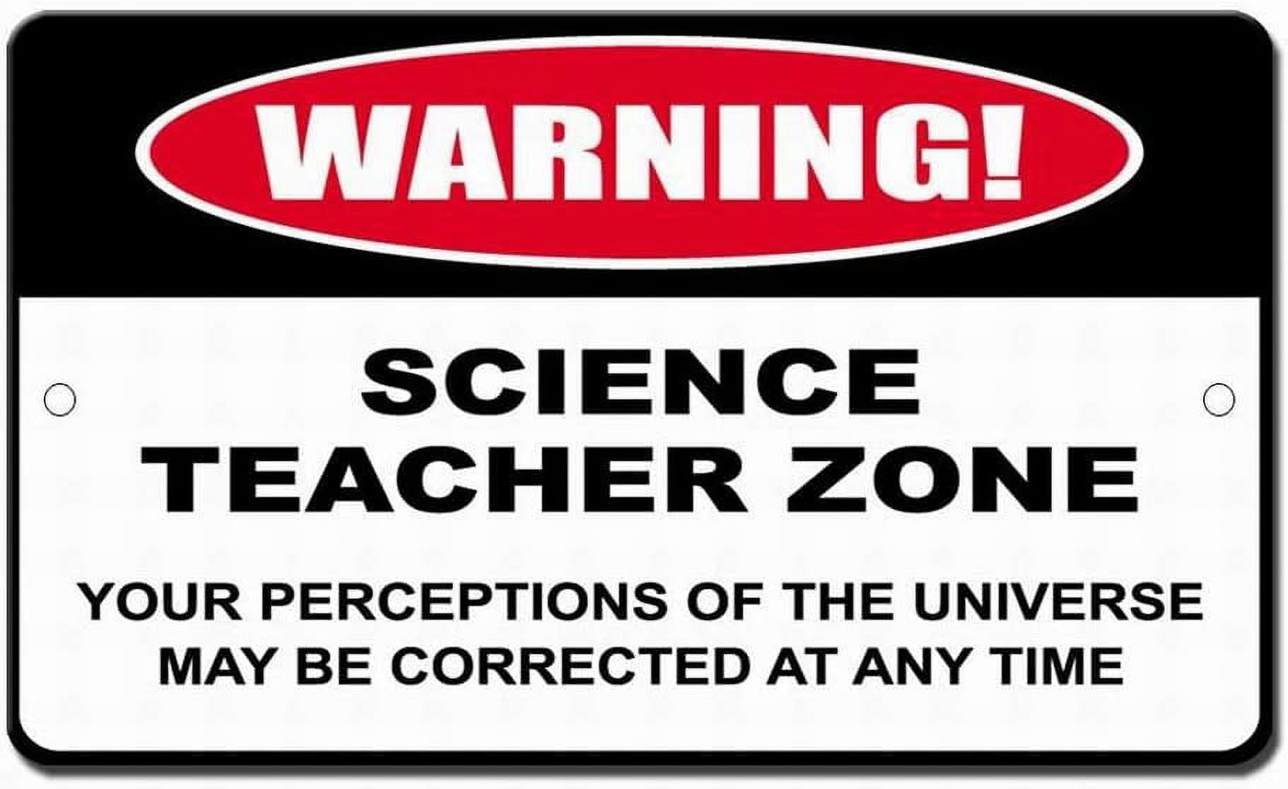 Safety Sign 12x16 Danger Sign Science Teacher Zone Wall Art Warning ...