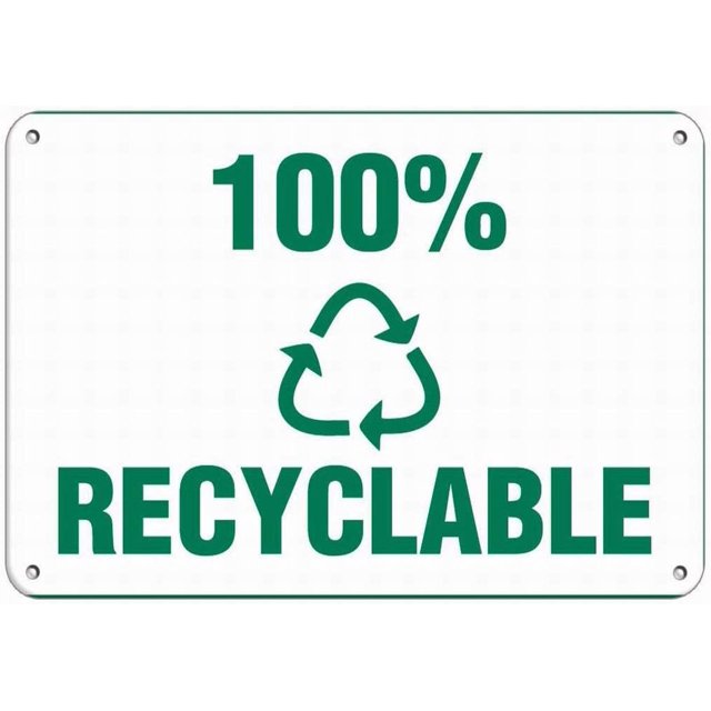 Safety Sign 8x12 100% Recyclable Activity Sign Recycling Signs Warning ...
