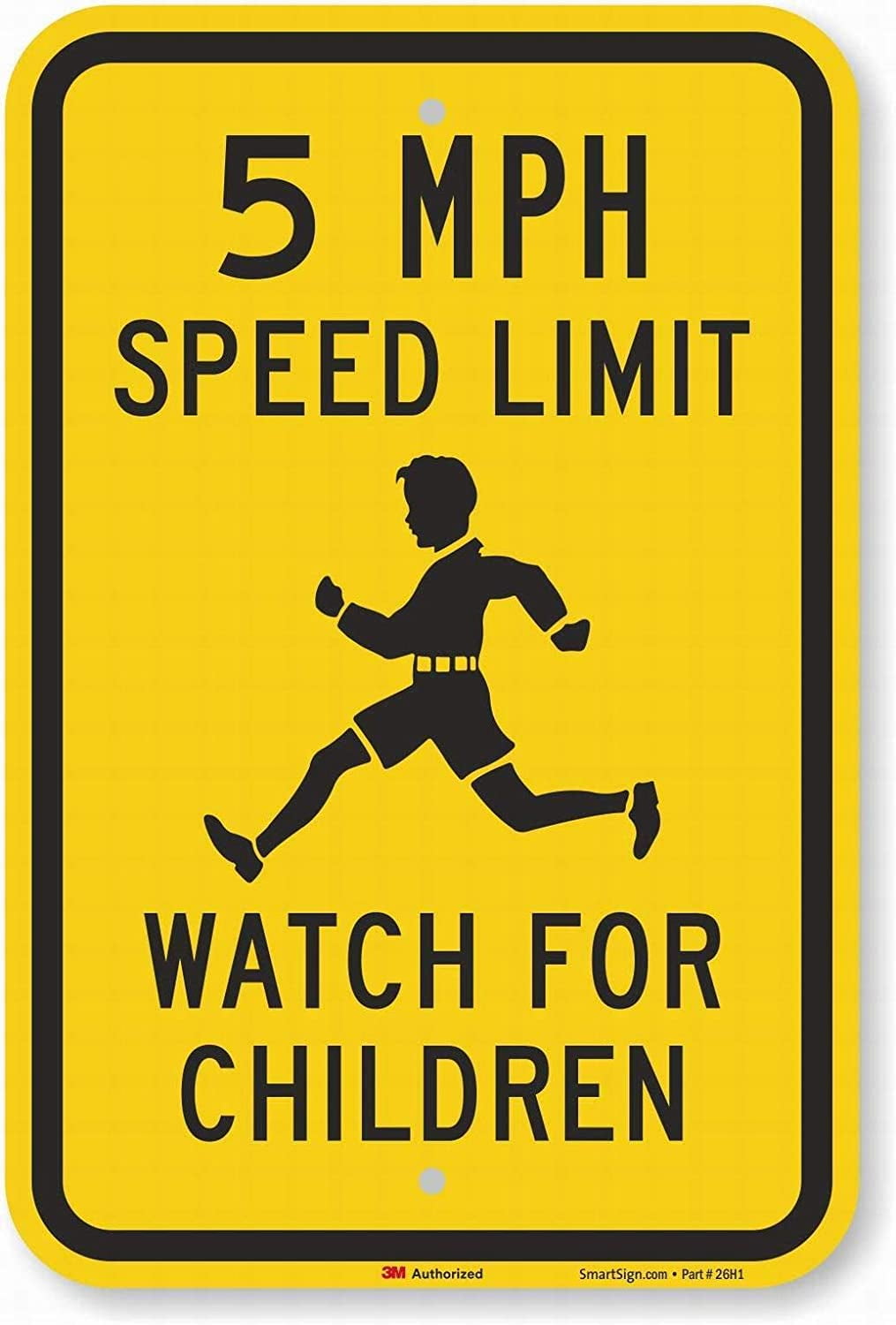 Safety Sign 8x12 Danger Sign 5 MPH Speed Limit - Watch for Children ...