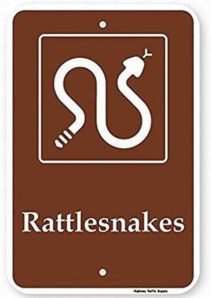 Safety Sign 8x12 Danger Sign Rattlesnake Sign with Symbol Sign Wall Art ...