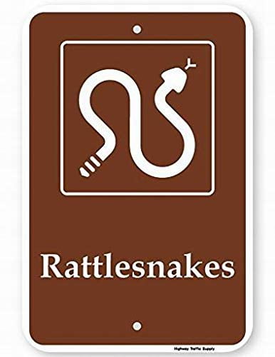Safety Sign 8x12 Danger Sign Rattlesnake Sign with Symbol Sign Wall Art ...
